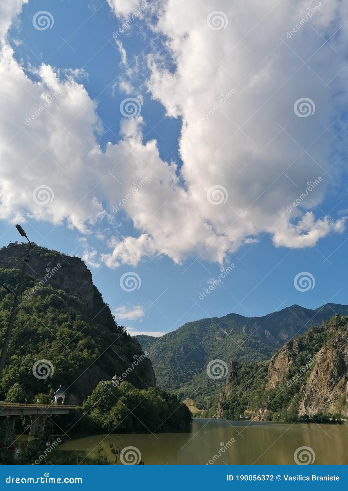 Olt river gorge, Caciulata stock photo. Image of clouds - 190056372