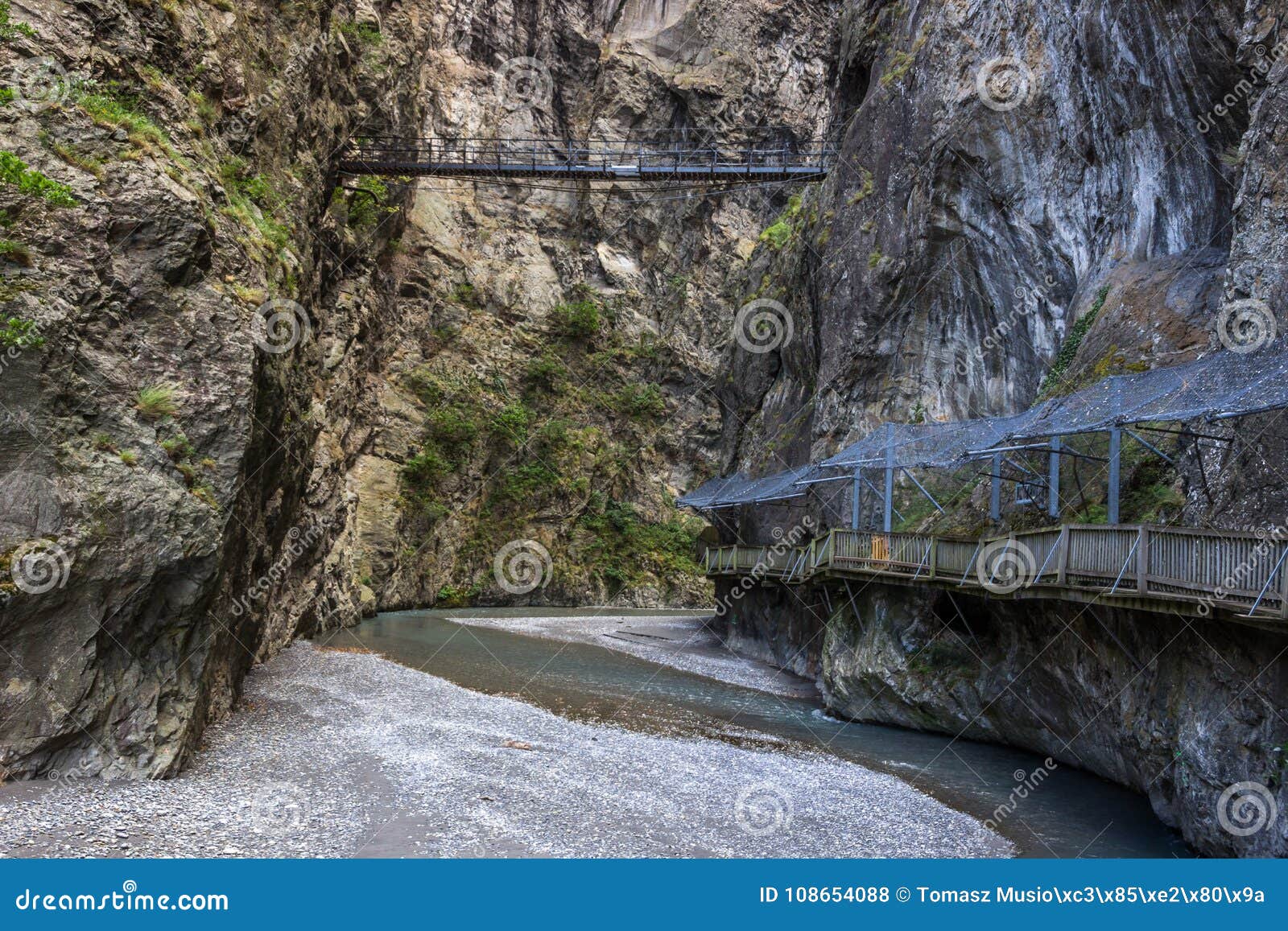 Gorge Trient in Switzerland in Alps Stock Photo - Image of valais ...