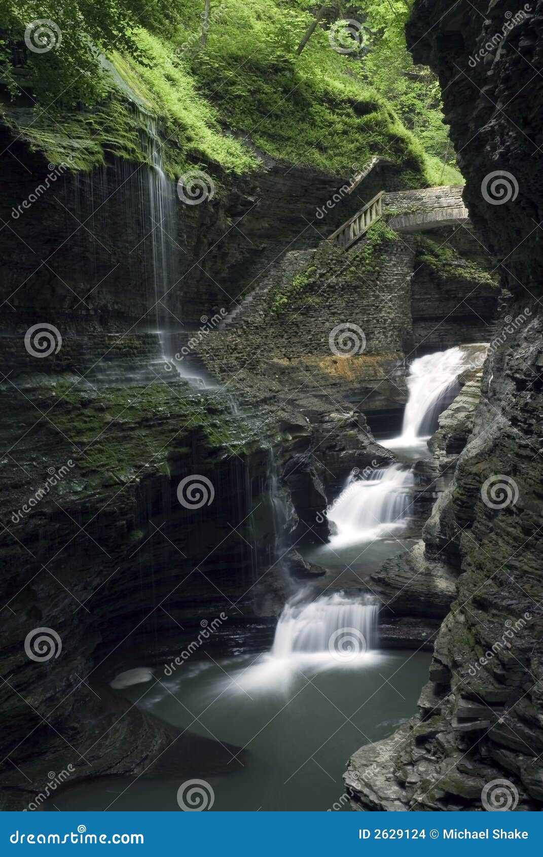 Gorge Waterfall stock photo. Image of scenery, watkins - 2629124