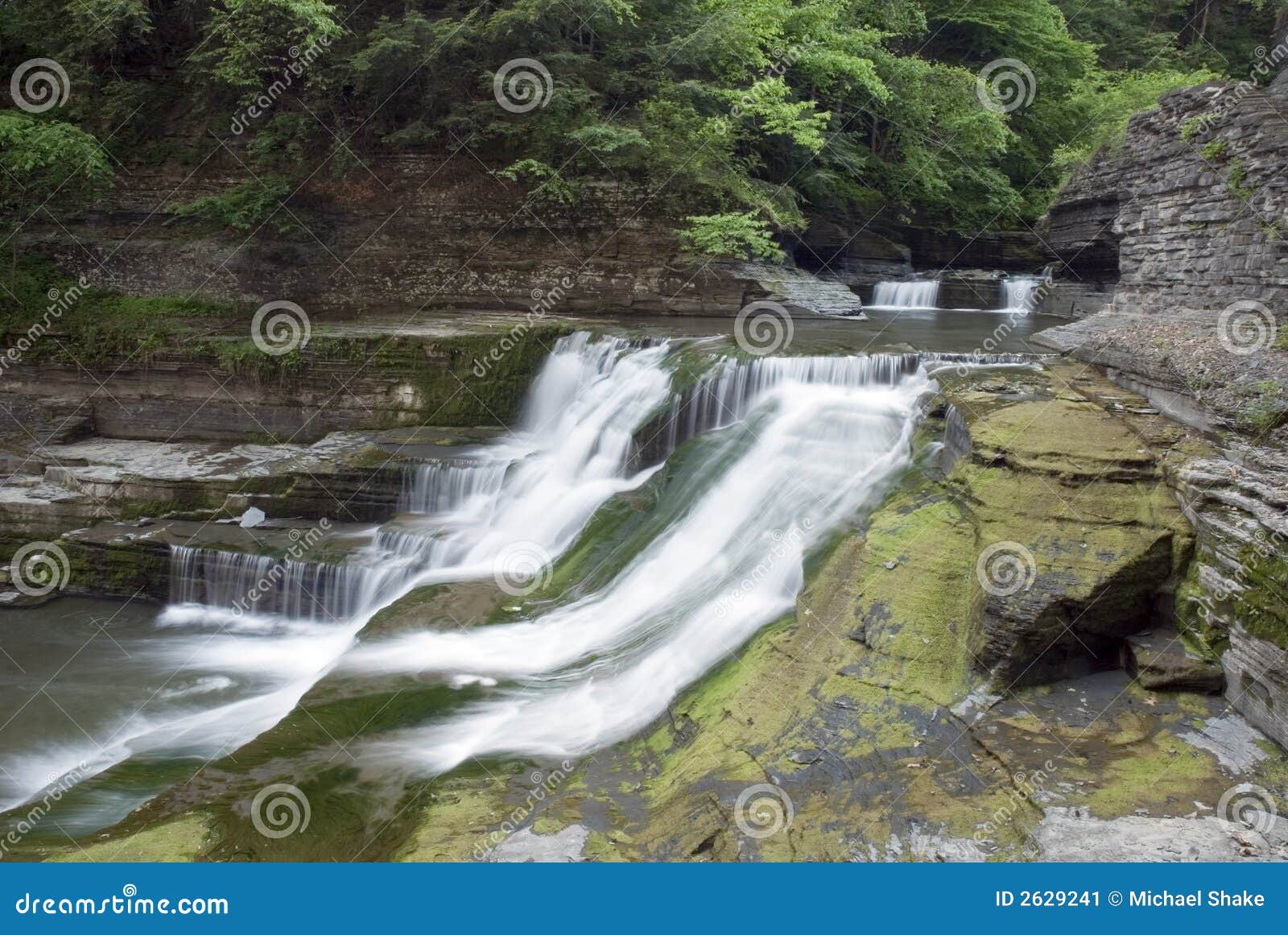 Gorge Waterfall stock image. Image of green, serene, river - 2629241