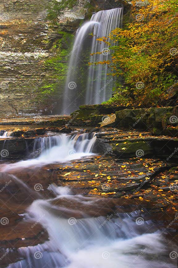 Gorge Waterfalls stock photo. Image of walls, trees, water - 1423374