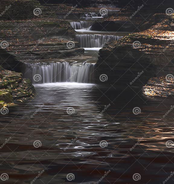 Gorge Waterfalls stock photo. Image of water, tiered, moss - 1423870