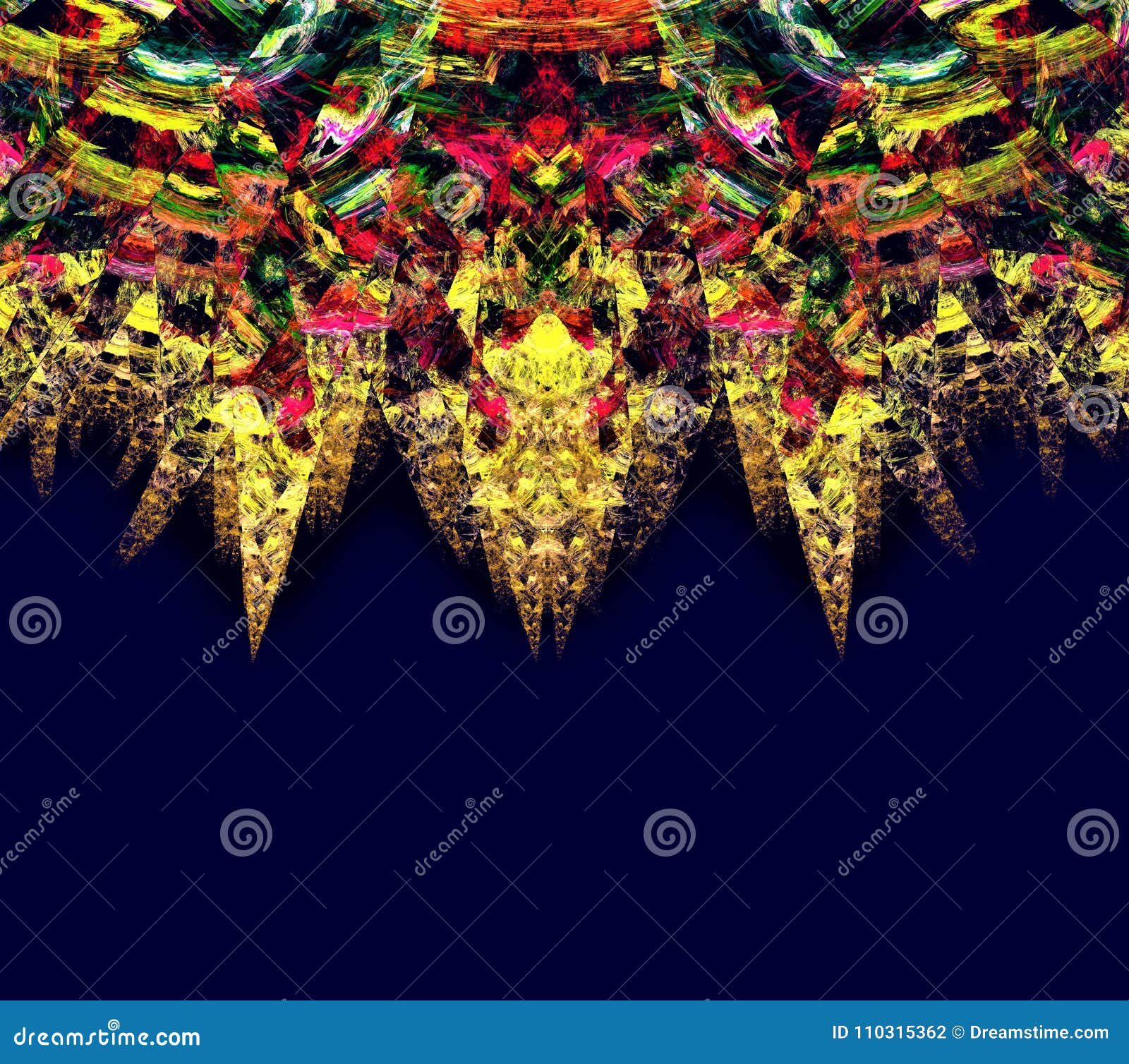 Beautiful Colorful Space Flames Abstract Line Design Fractal ...