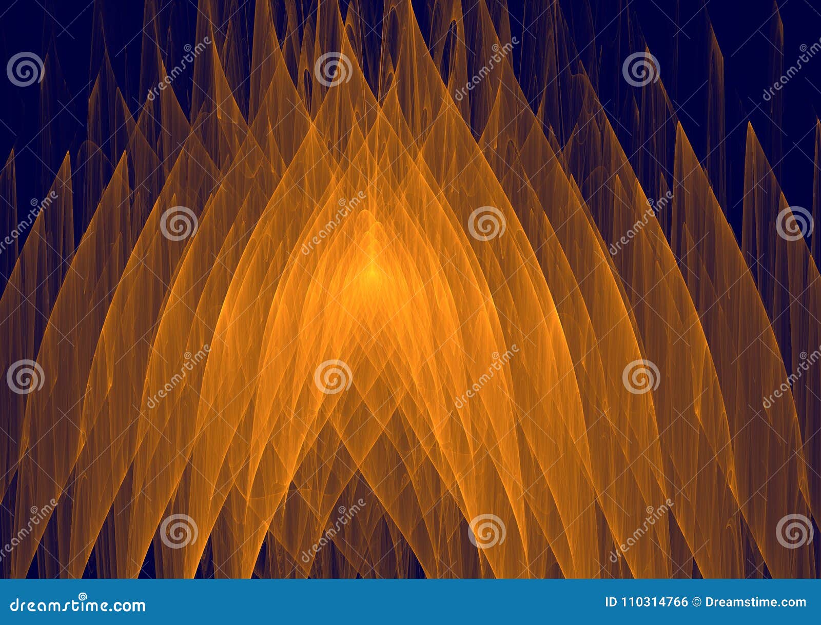 Beautiful Gold Flames Abstract Design Fractal Composition. Stock ...