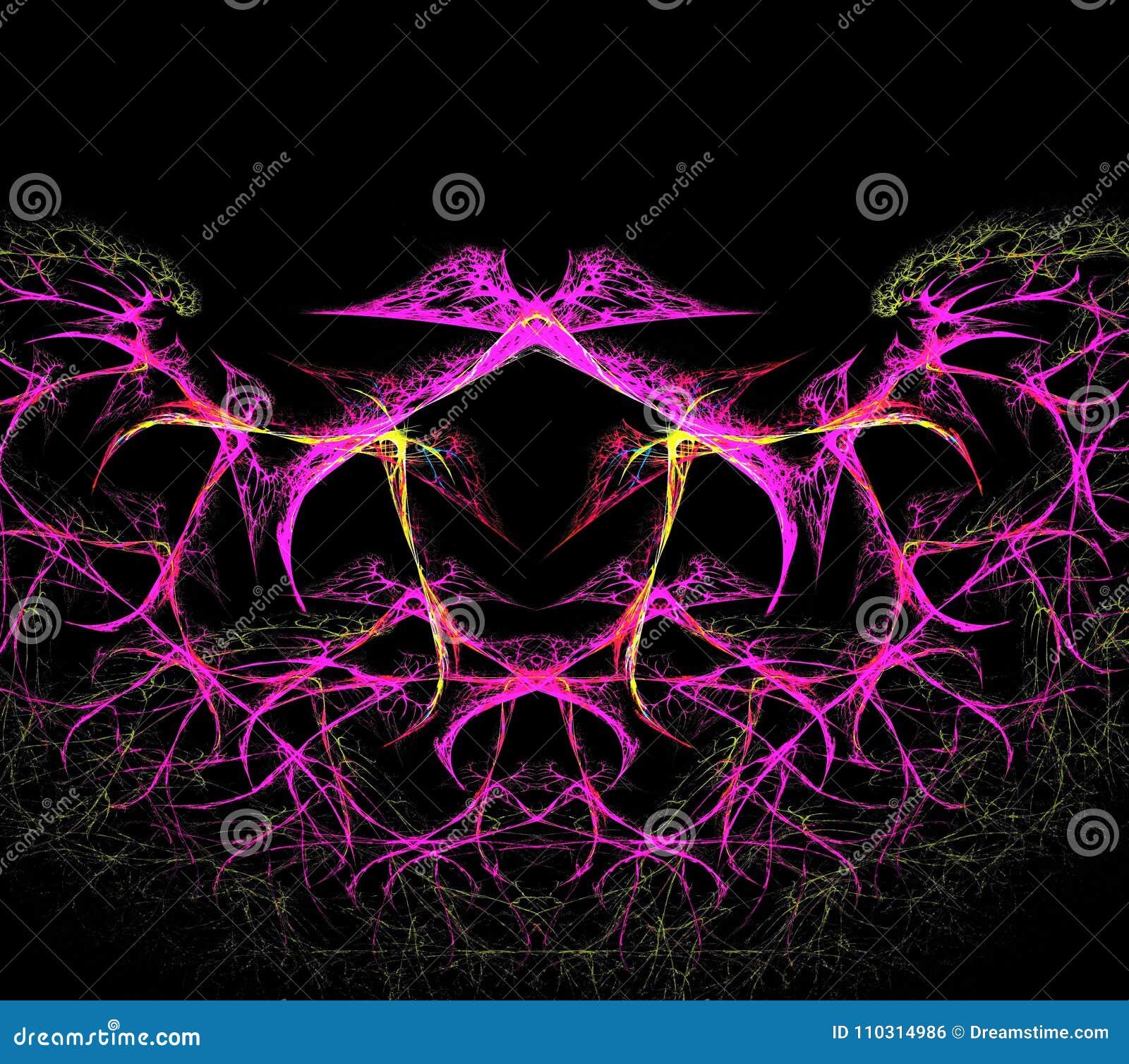 Beautiful Abstract Space Alien Design Fractal Composition. Stock ...