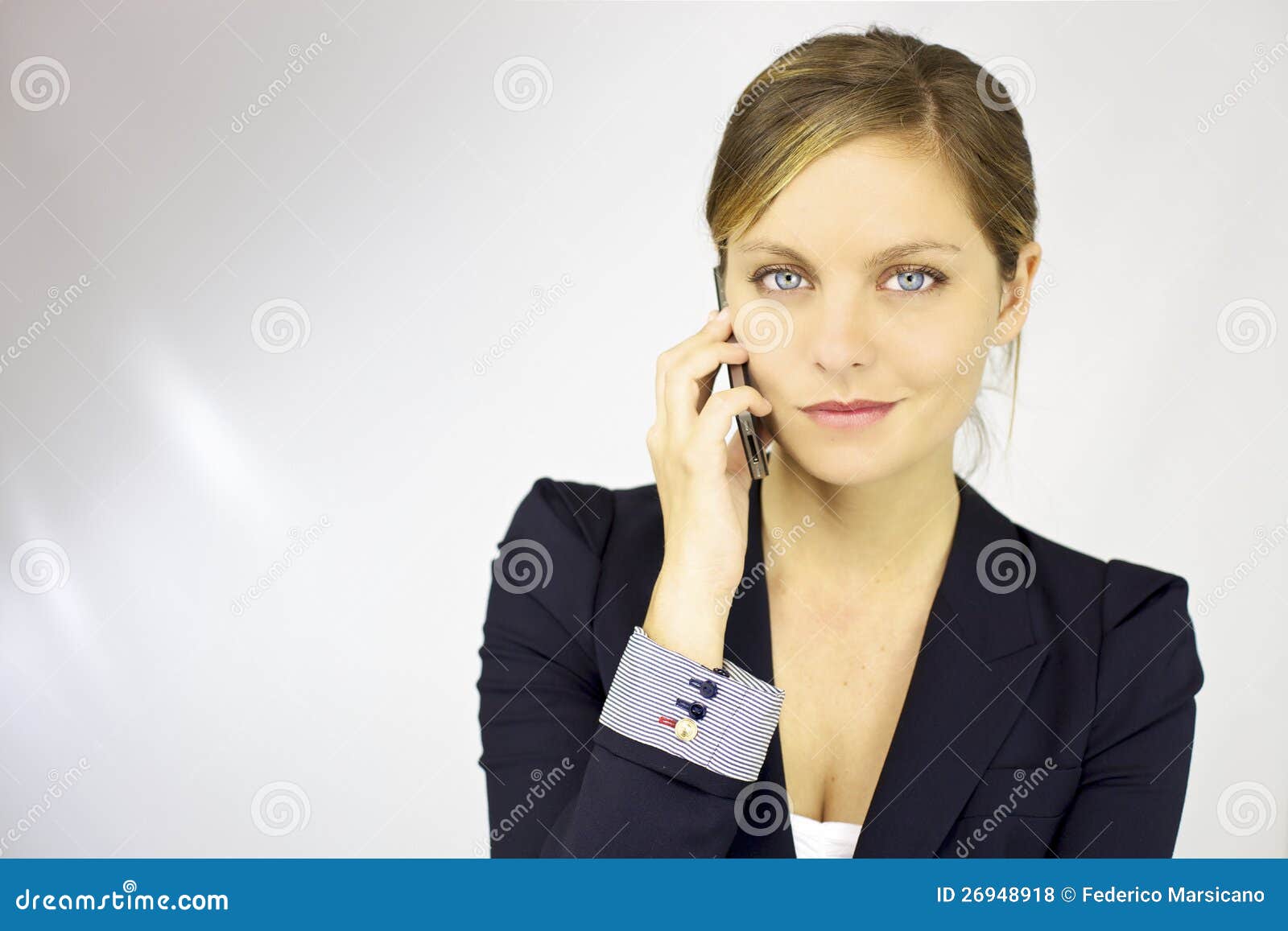 Gorgeous Blond Female Model on the Phone Stock Photo - Image of female ...