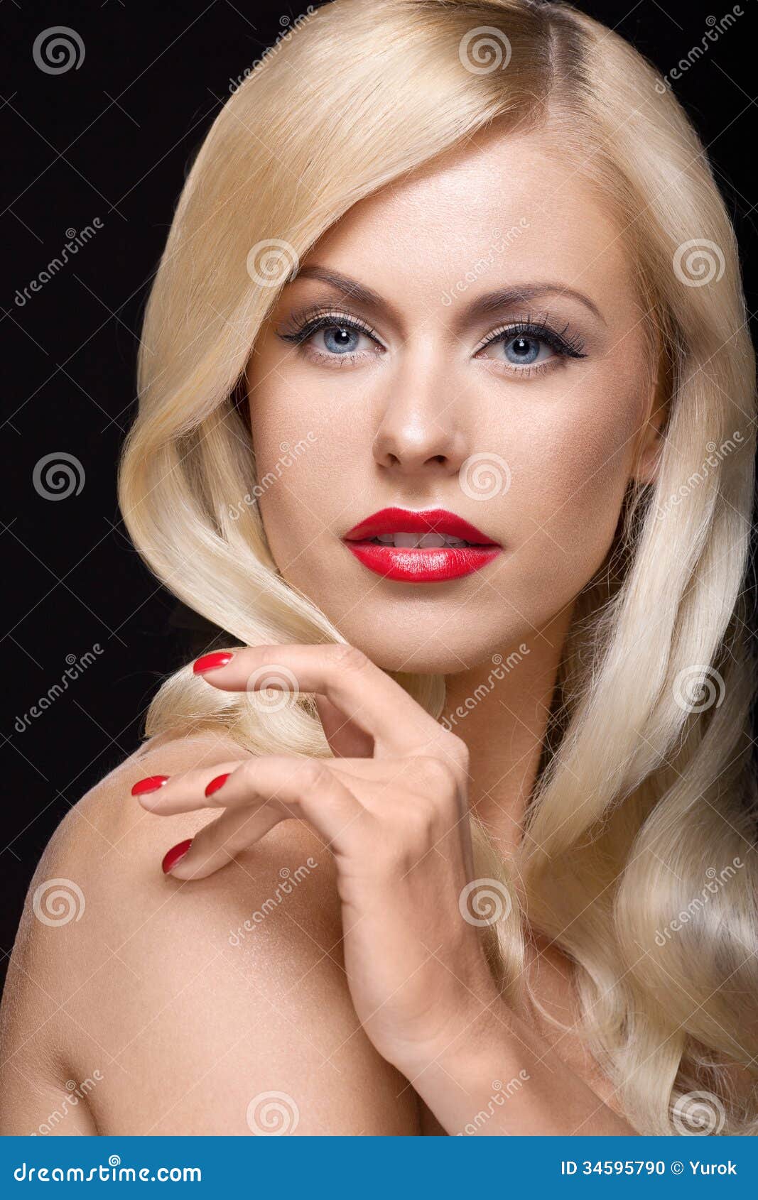 Gorgeous blond stock photo. Image of lock, portrait, styling - 34595790