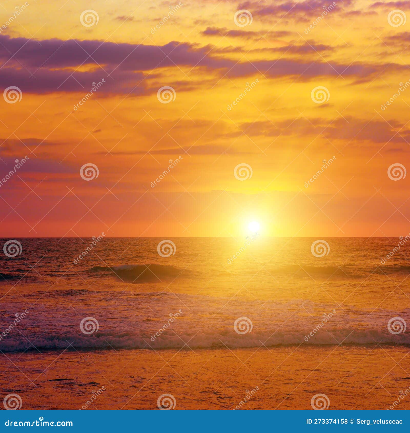 Gorgeous Bright Sunset Over Ocean Stock Photo - Image of cloud, light ...