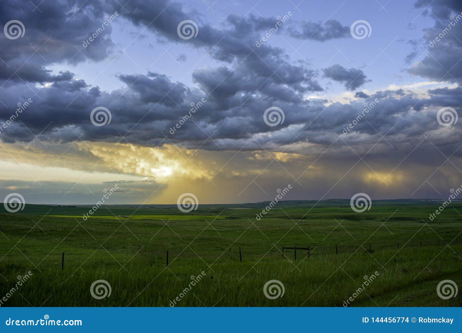 Storm Clouds Over the Prairies Stock Photo - Image of gorgeous, montana ...