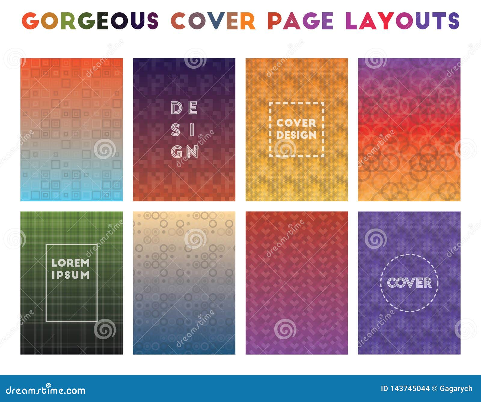 Gorgeous Cover Page Layouts. Vector Illustration | CartoonDealer.com ...