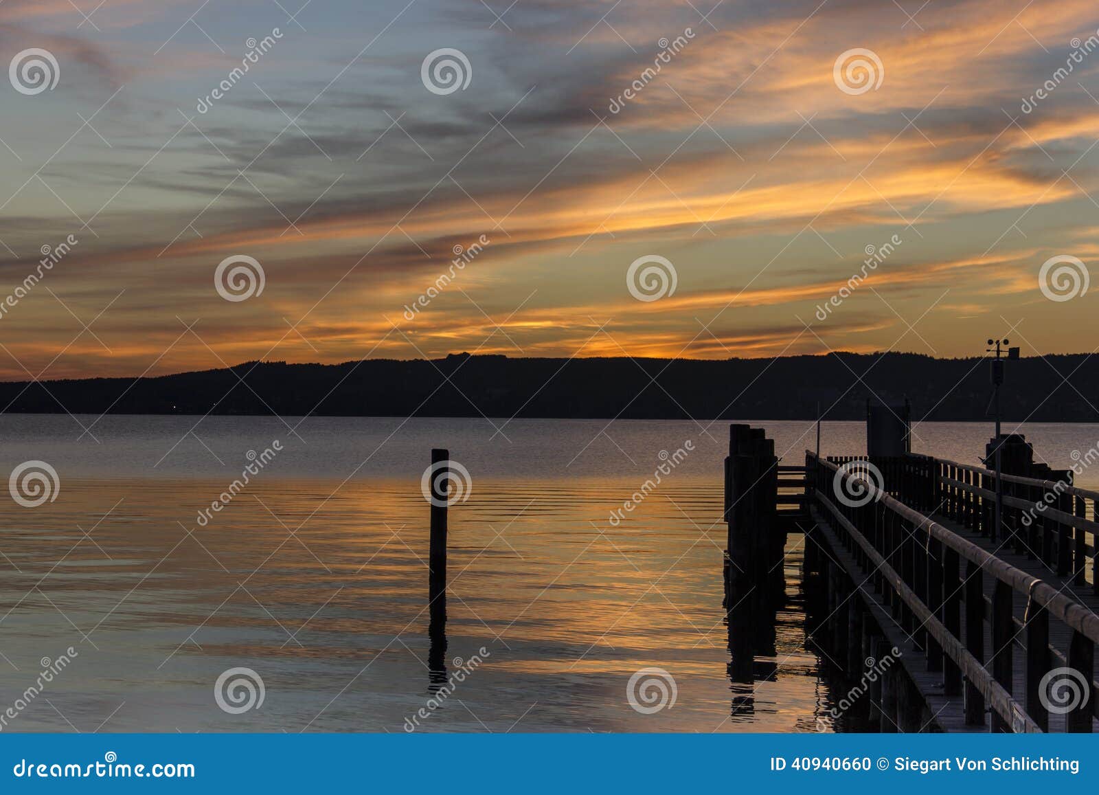 Gorgeous Evening Sky at the Lakeside Stock Photo - Image of nature ...