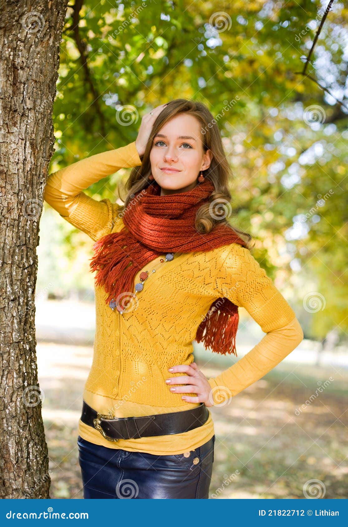 Gorgeous Fall Fashion Girl. Stock Photo - Image of female, posing: 21822712