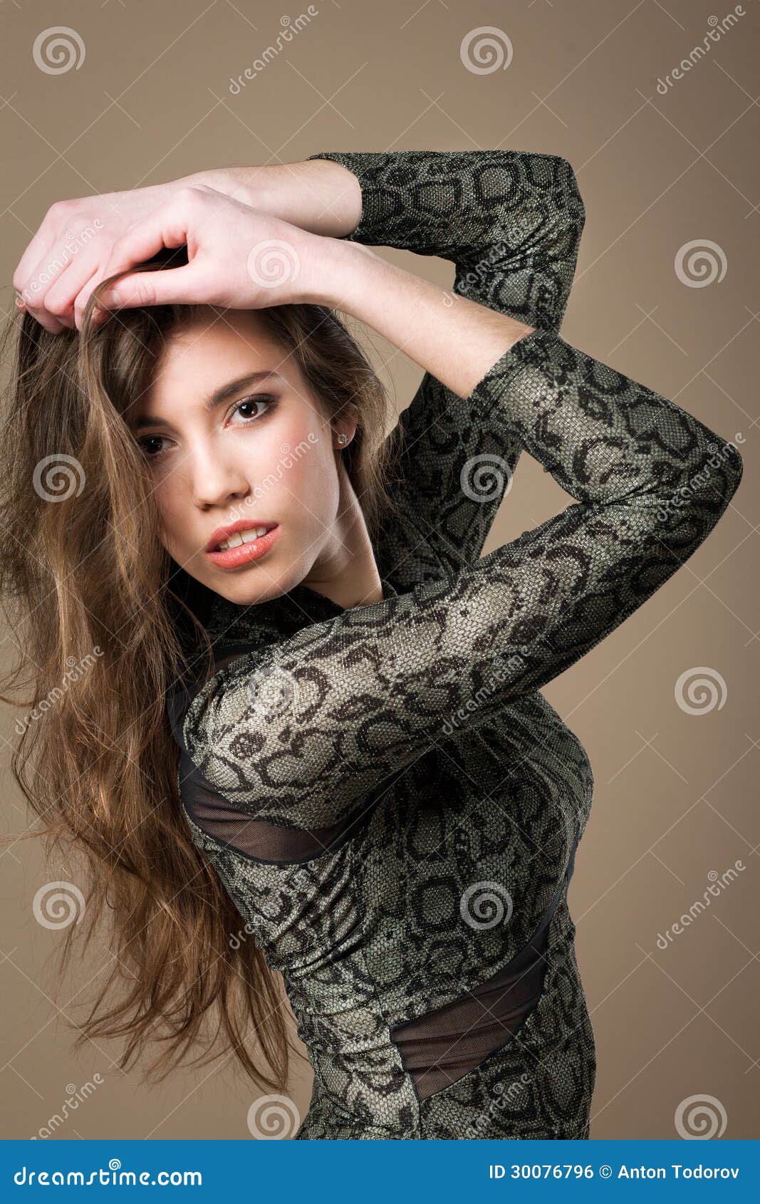 Gorgeous fashionable girl stock photo. Image of makeup - 30076796