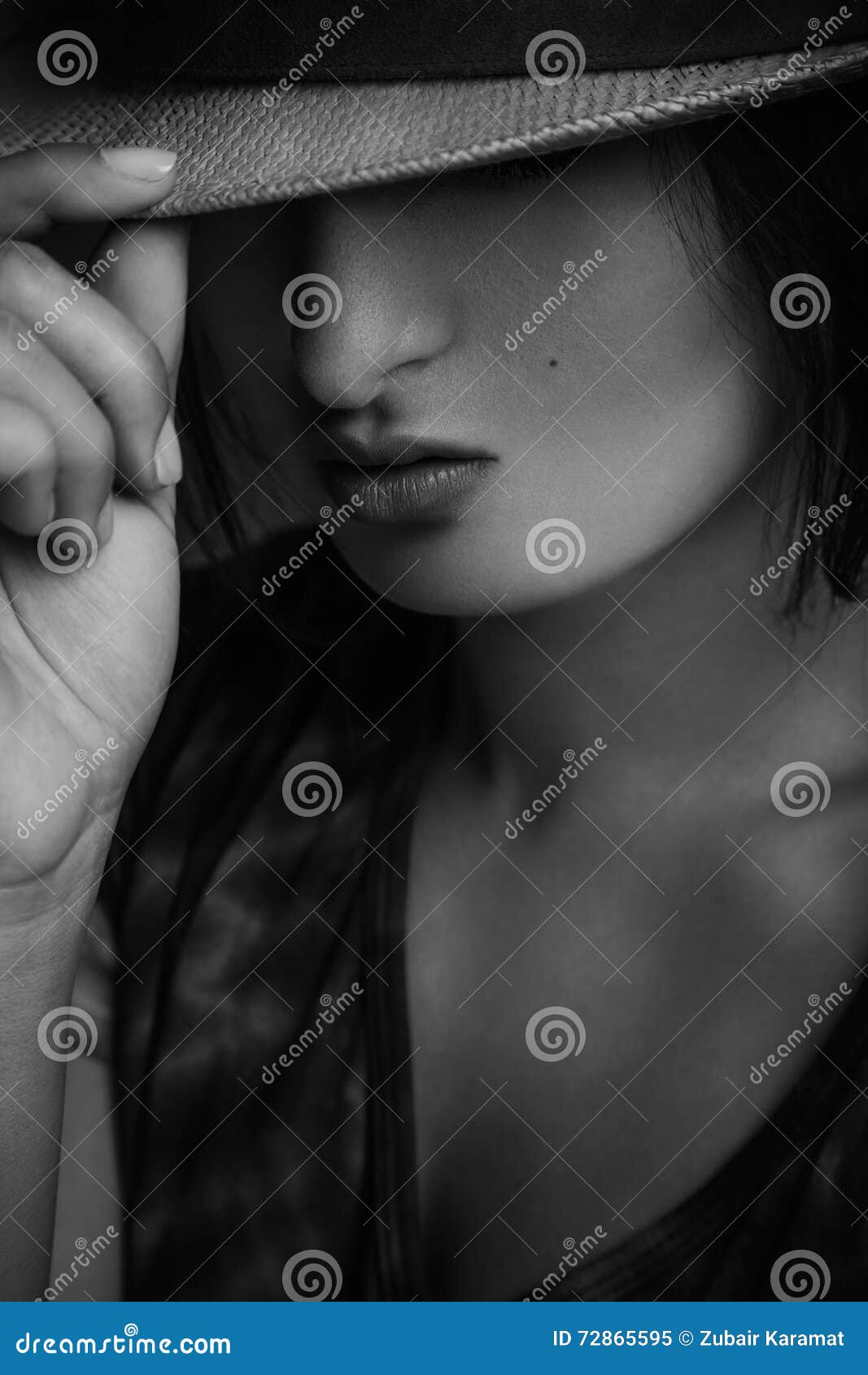 Gorgeous Female Model with a Pout Expression Stock Image - Image of ...