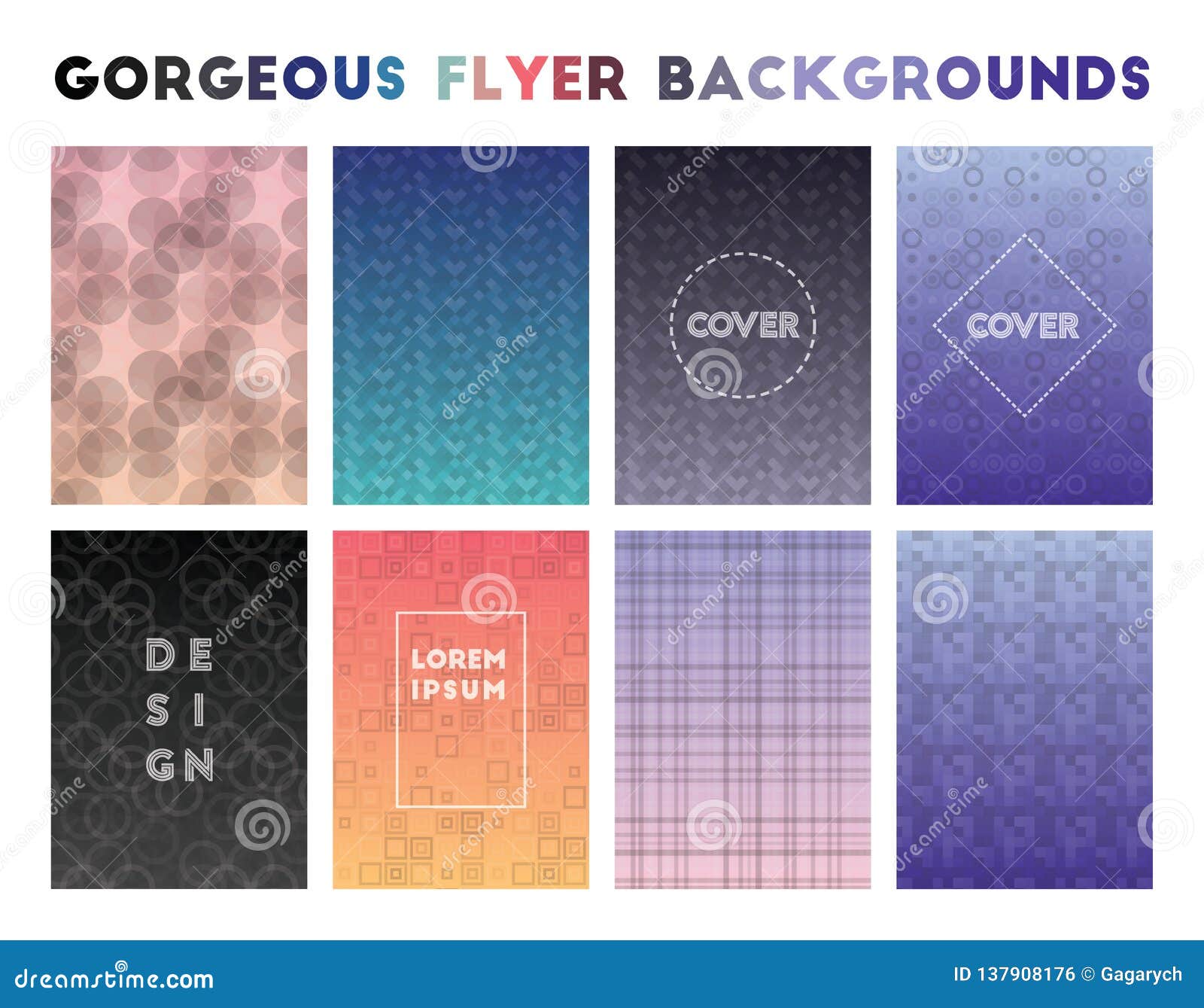 Gorgeous Flyer Backgrounds. Stock Vector - Illustration of brochure ...