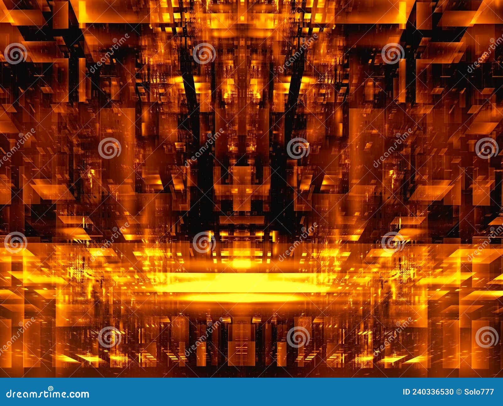 Gorgeous Golden Palace with High Ceiling - Abstract 3d Illustration ...