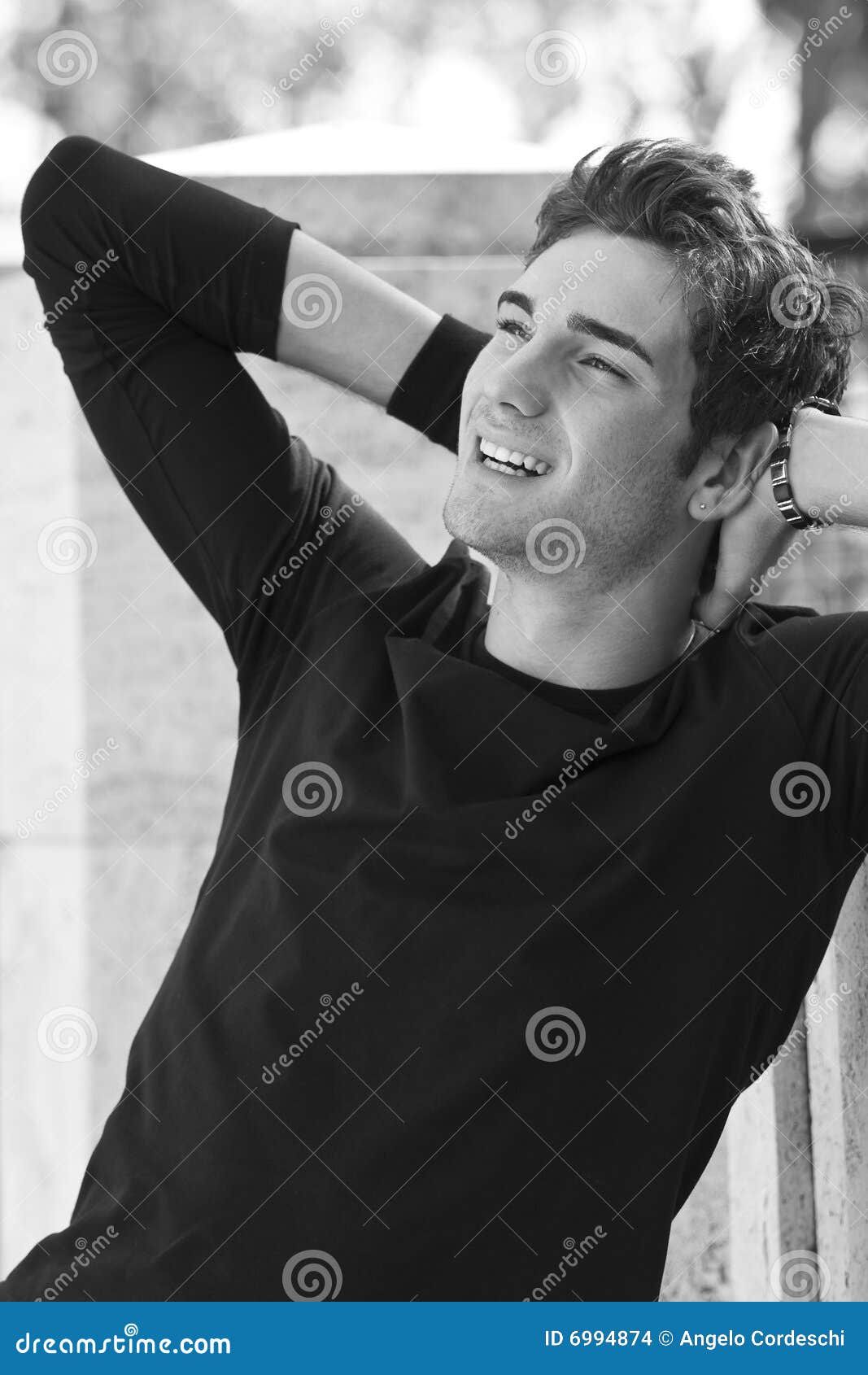 Gorgeous and Happy Men Model Shirt Stock Photo - Image of facial, glad ...