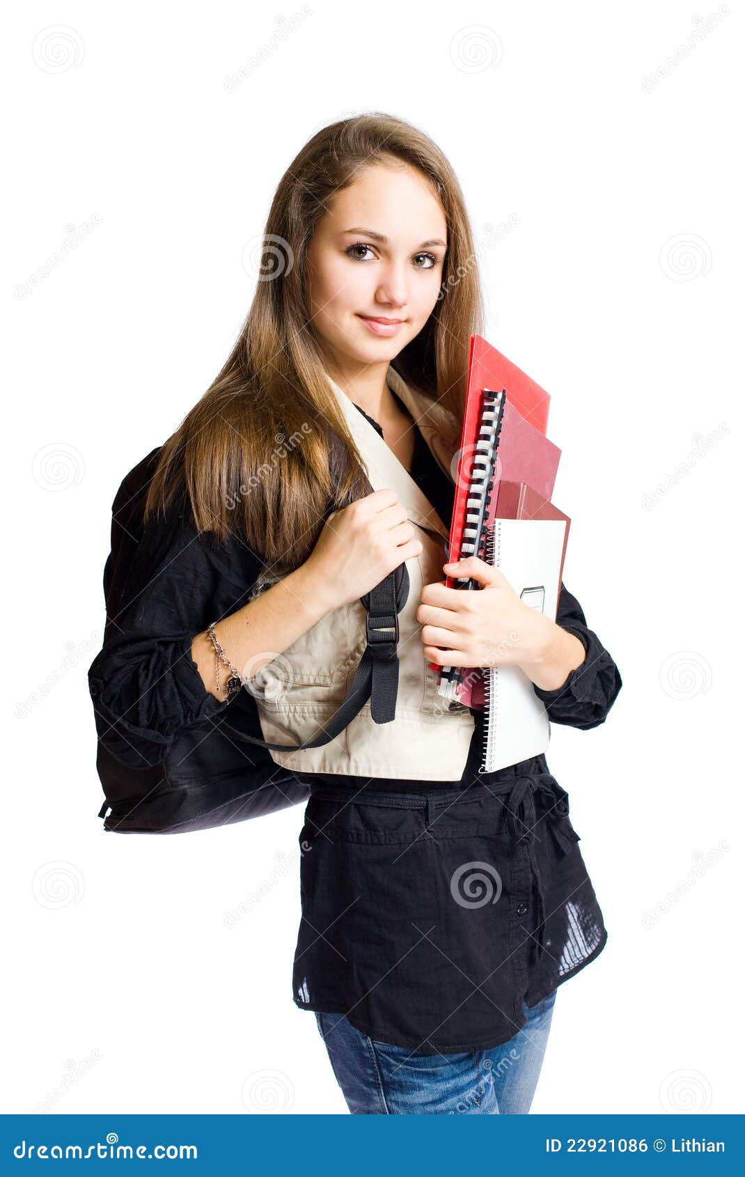 Gorgeous High School Student. Stock Photo - Image of black, feminine ...