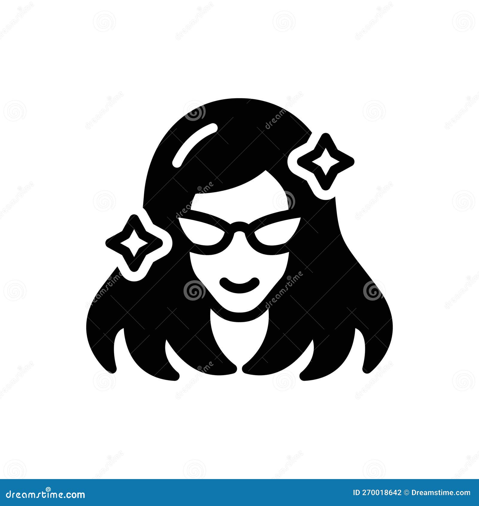 Black Solid Icon for Gorgeous, Good Looking and Attractive Stock Vector ...