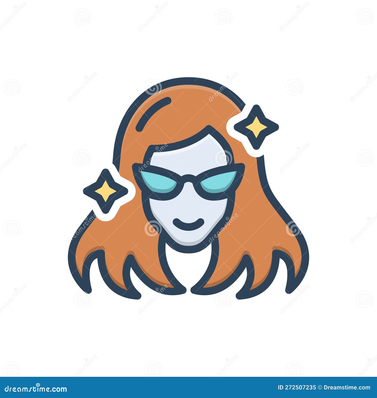 Color Illustration Icon for Gorgeous, Good Looking and Pretty Stock ...