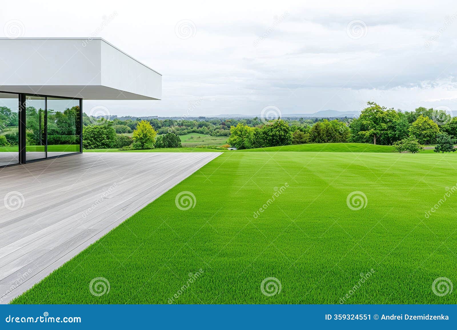 Gorgeous Inside of a Modern Villa, As Viewed from the Veranda. Stock ...