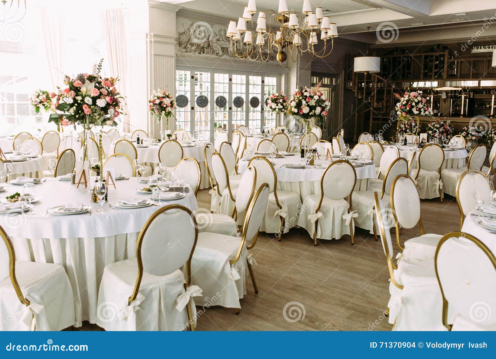 Gorgeous Interior of the Restaurant for the Wedding Stock Photo - Image ...