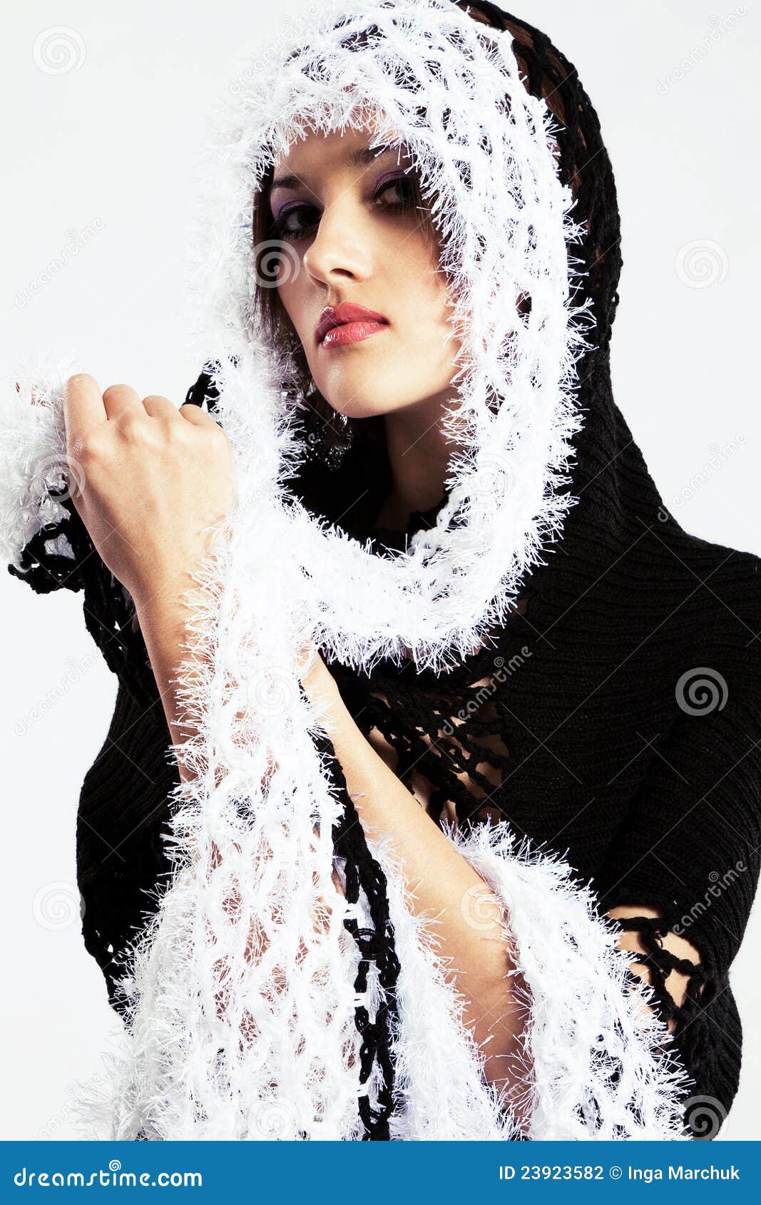 Gorgeous model in cape stock photo. Image of caucasian - 23923582