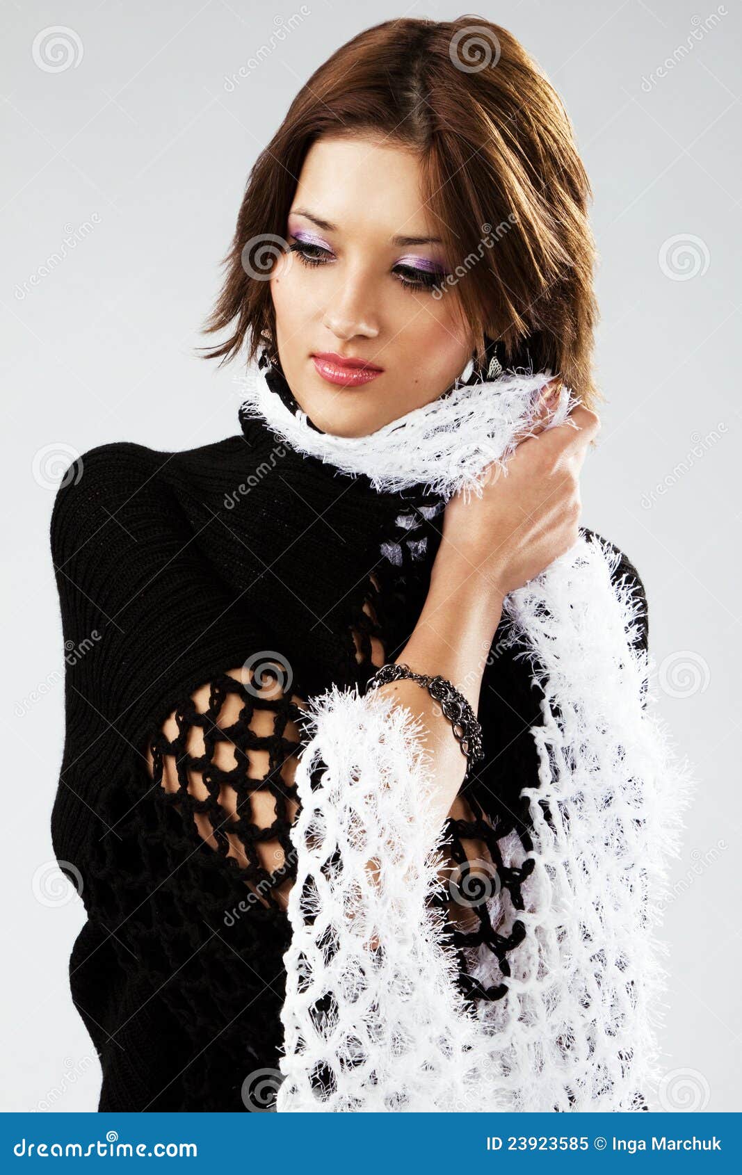 Gorgeous model in cape stock image. Image of figure, chic - 23923585