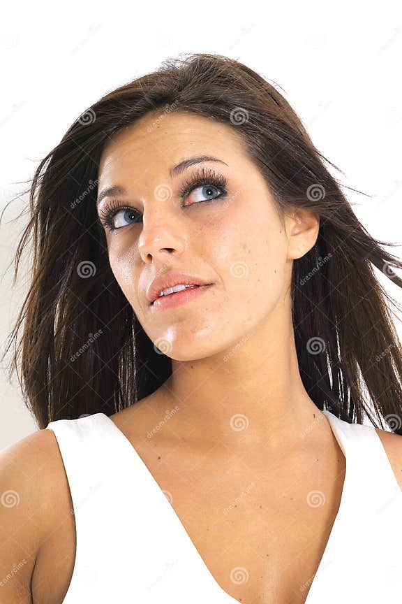 Gorgeous model looking up stock image. Image of grin - 14754185