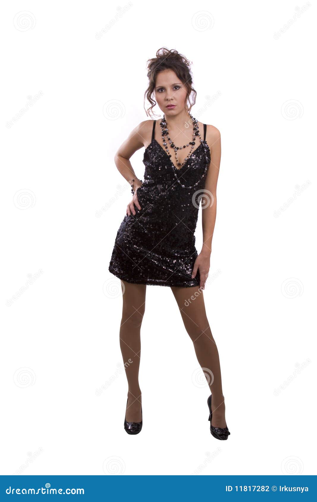 Gorgeous Model Standing on the White Background Stock Photo - Image of ...