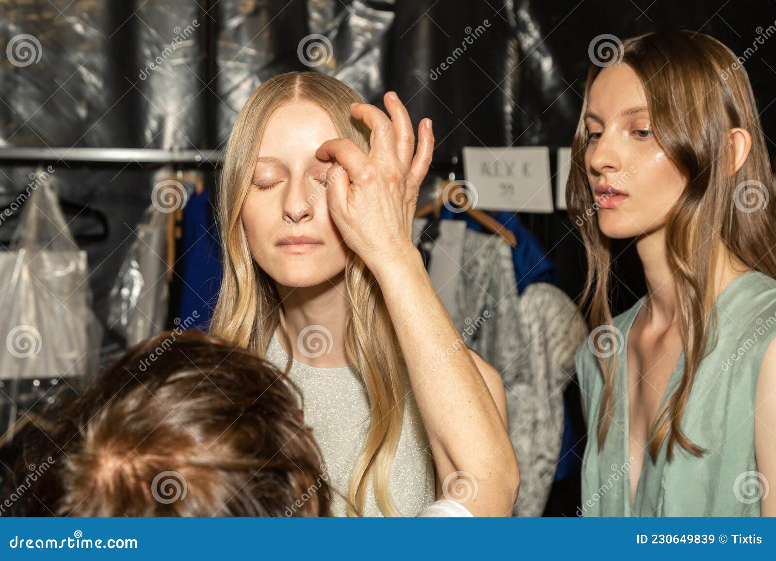Gorgeous Models Posing in the Backstage Editorial Stock Image - Image ...