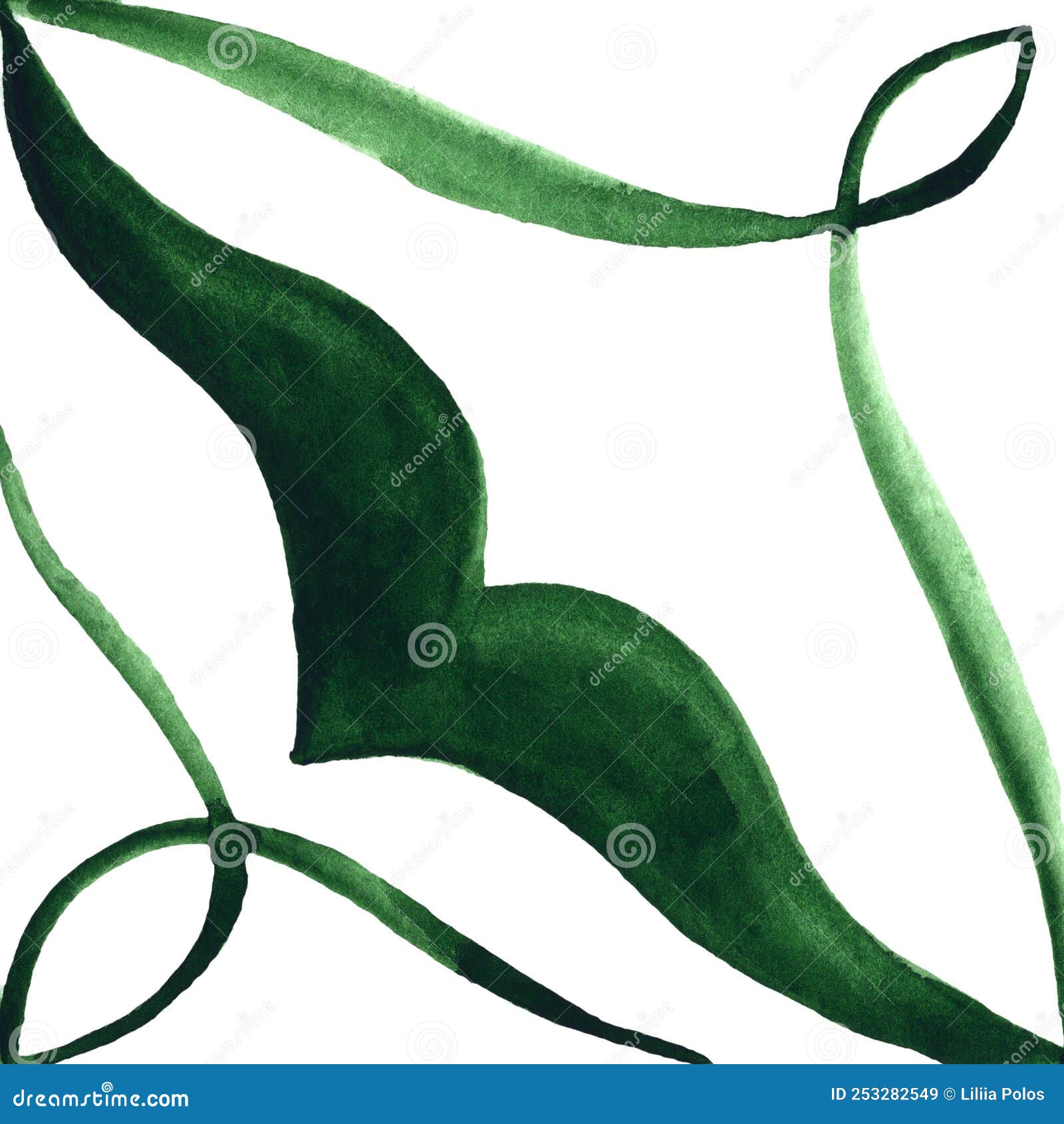 Gorgeous Patchwork Pattern from Dark Green and White Moroccan ...