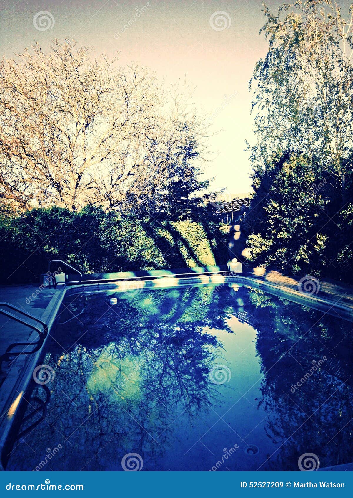 Gorgeous Pool with Sunlight and Shadows Stock Image - Image of ...