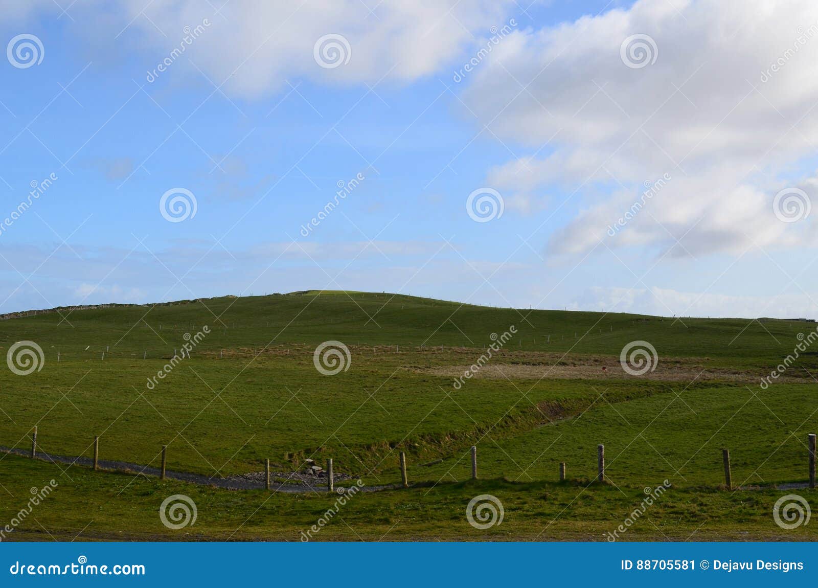 Gorgeous Rolling Hills and Fields on the Cliff`s of Moher Stock Image ...