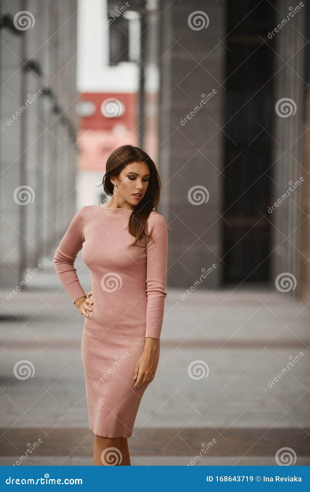 Gorgeous Busty Woman With A Perfect Body Thin Waist And Wide Hips In