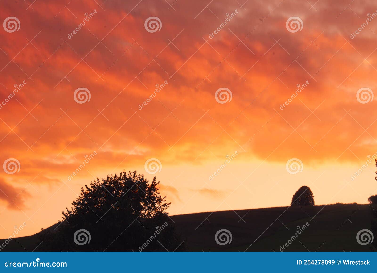 Gorgeous Sight of a Cloudy Red Sunset - Perfect for Background Stock ...