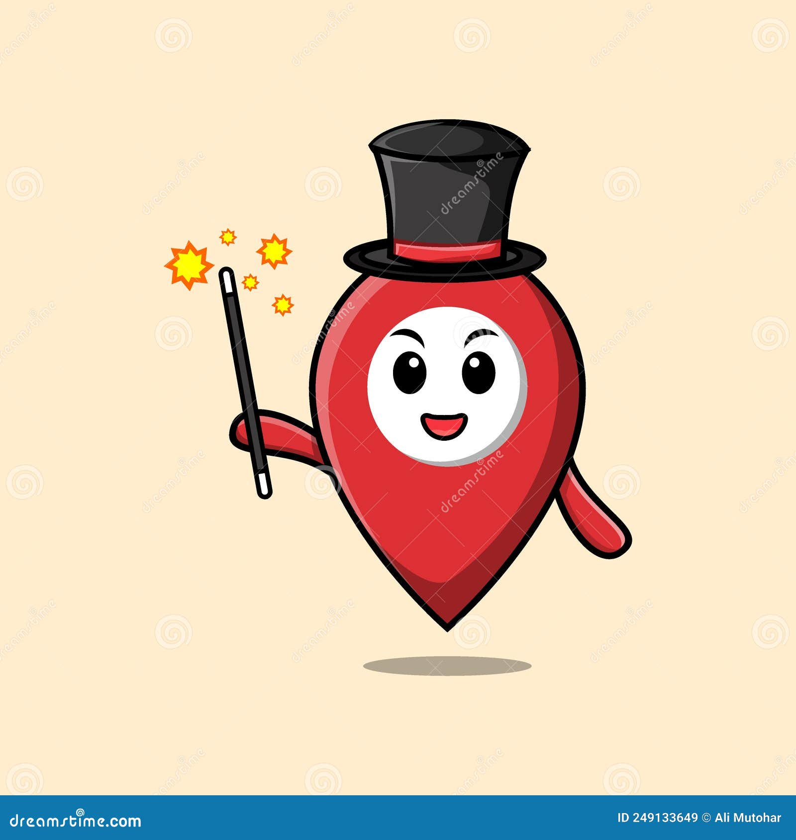 A Gorgeous Smart Cute Cartoon Magician Brain Vector Illustration ... A Gorgeous Smart Cute Cartoon Magician Brain Vector Illustration ...