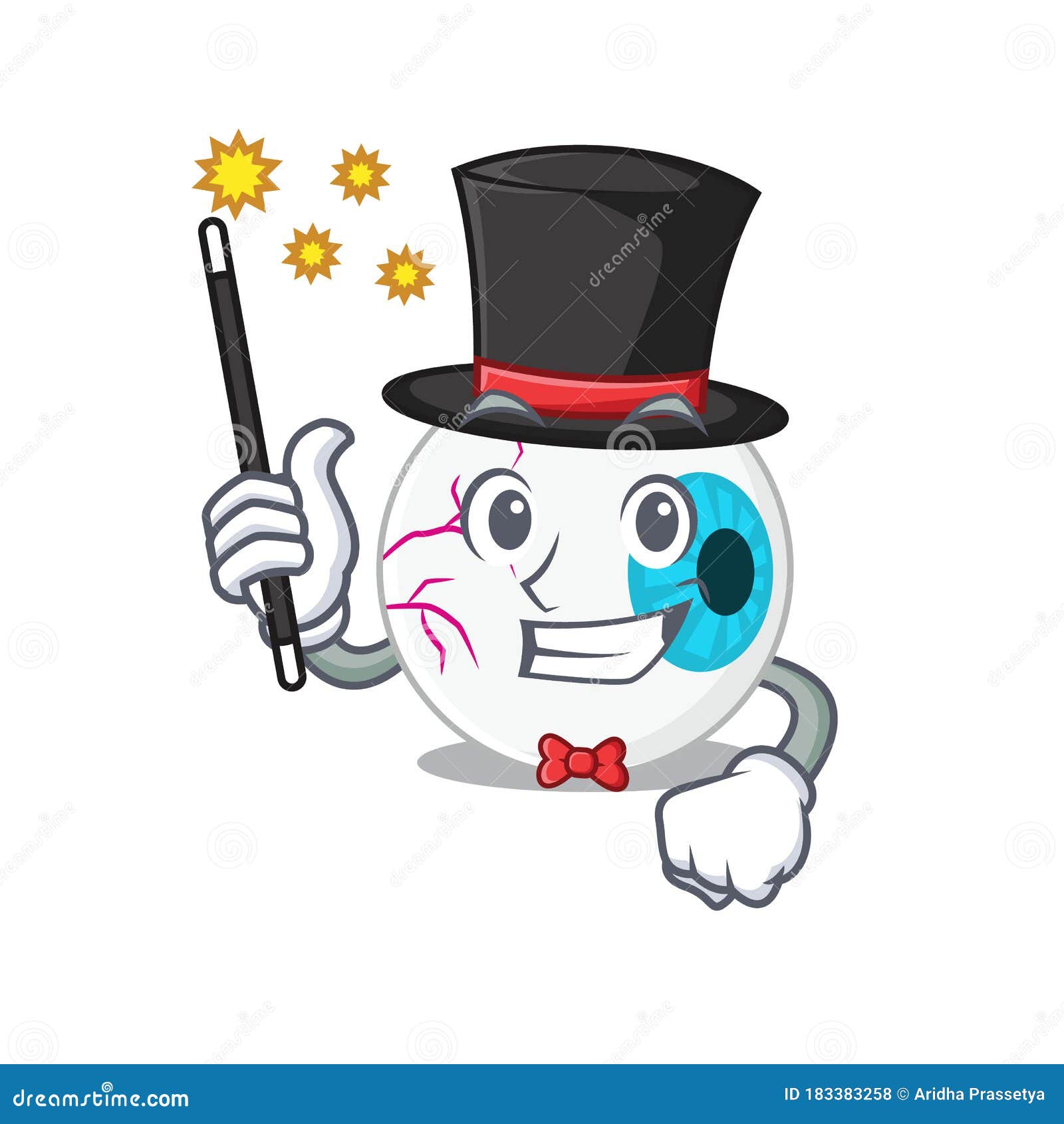 A Gorgeous Smart Magician of Eyeball Cartoon Design Style Stock Vector ... A Gorgeous Smart Magician of Eyeball Cartoon Design Style Stock Vector ...