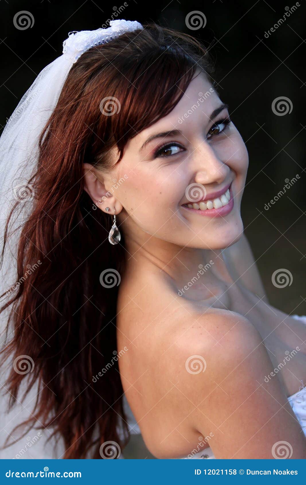 Gorgeous Smiling Bride stock photo. Image of female, caucasian - 12021158