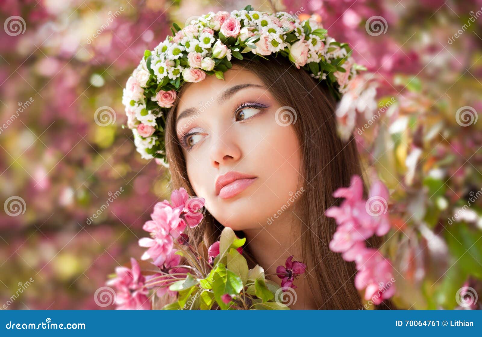 Gorgeous spring woman. stock image. Image of attractive - 70064761