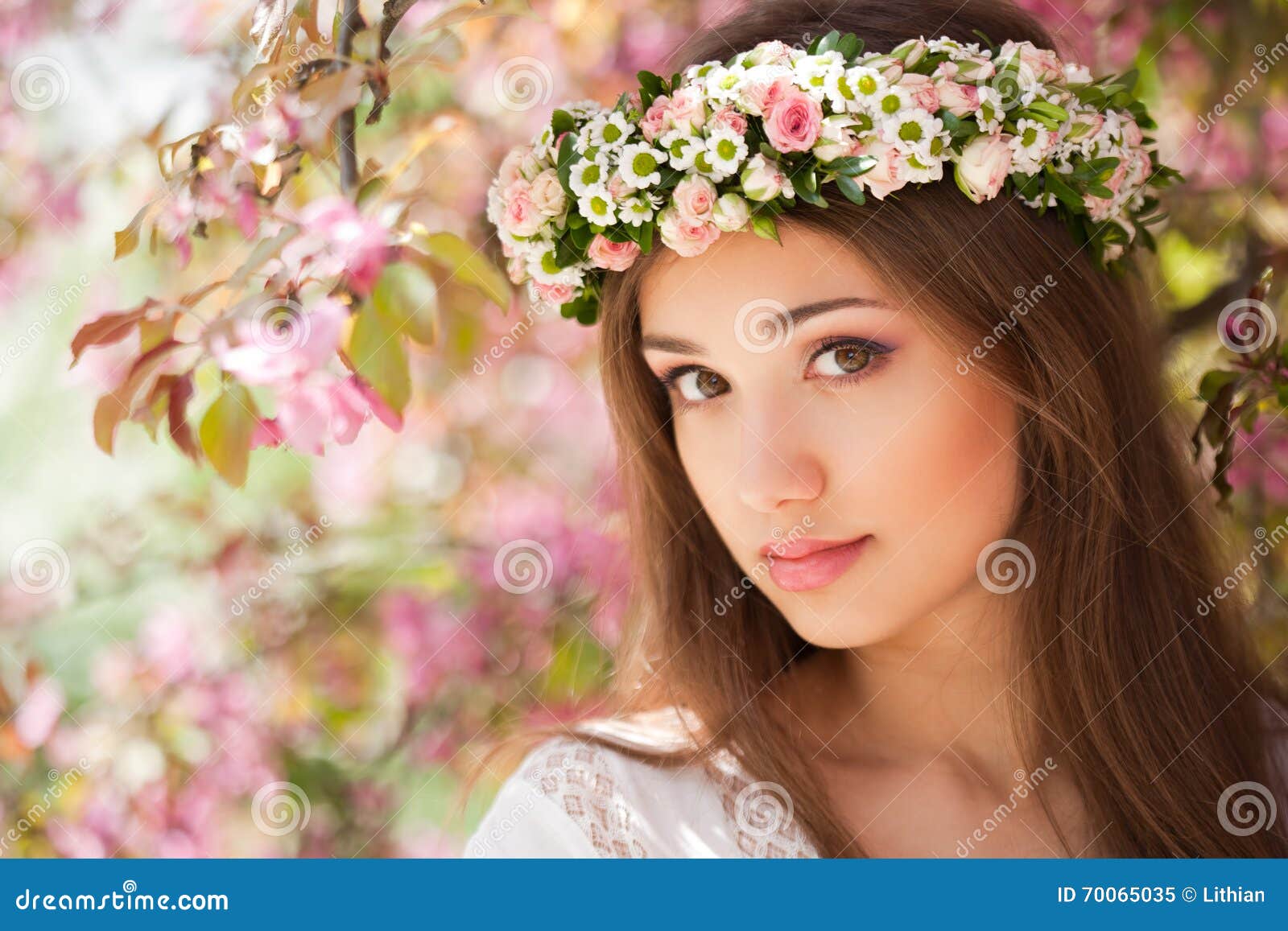Gorgeous spring woman. stock image. Image of latino, asian - 70065035