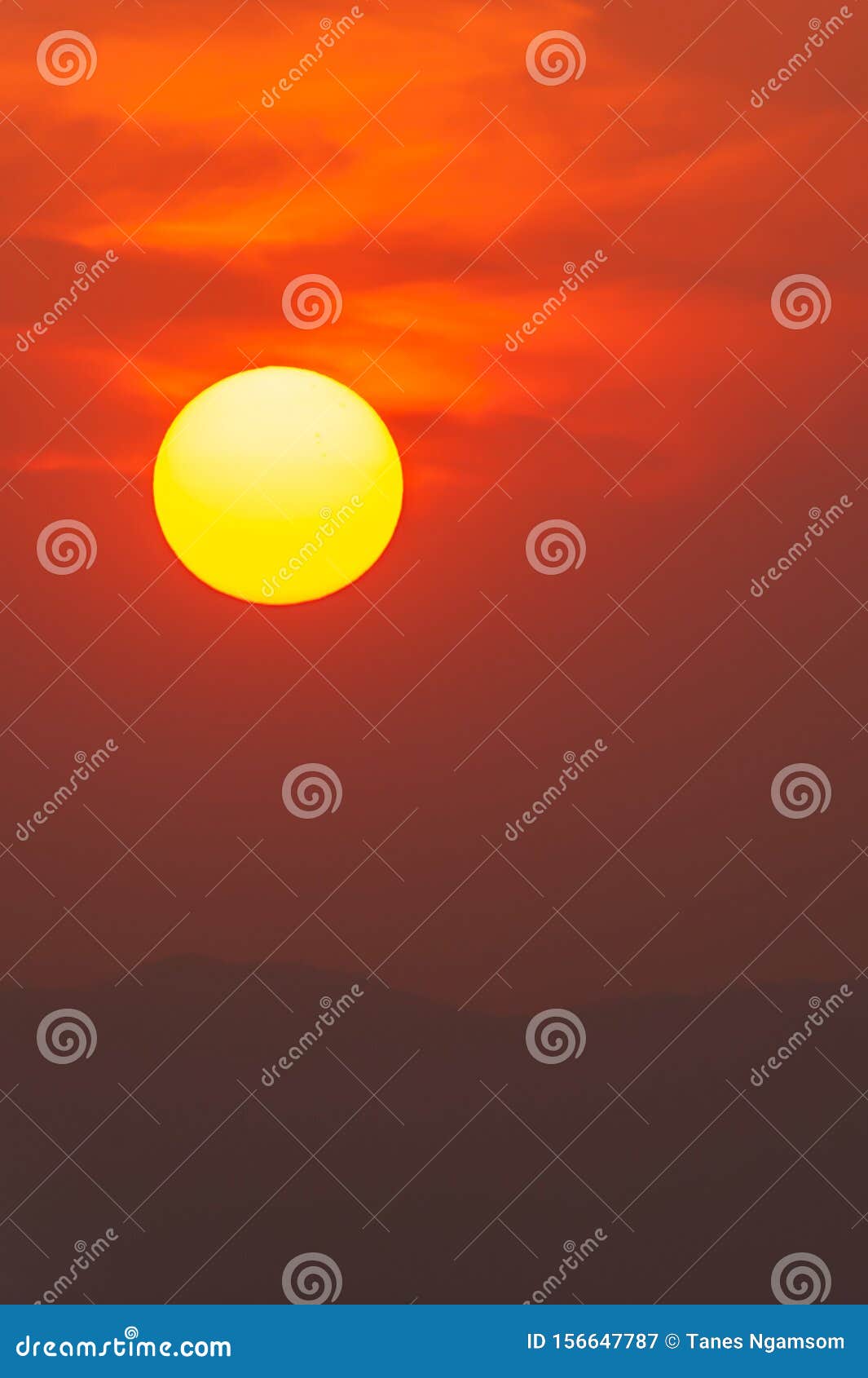 The Gorgeous Summer Sun Setting Over a Mountain Range Stock Image ...