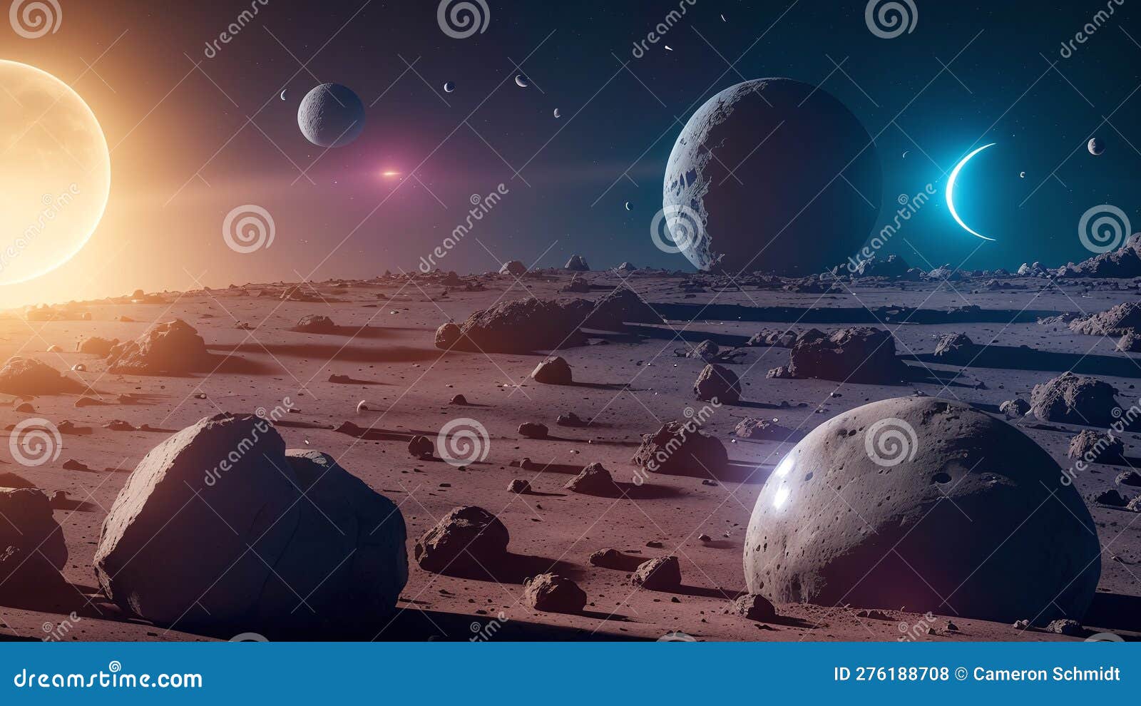 A Gorgeous View of a Planet with a Lot of Rocks and Planets AI ...