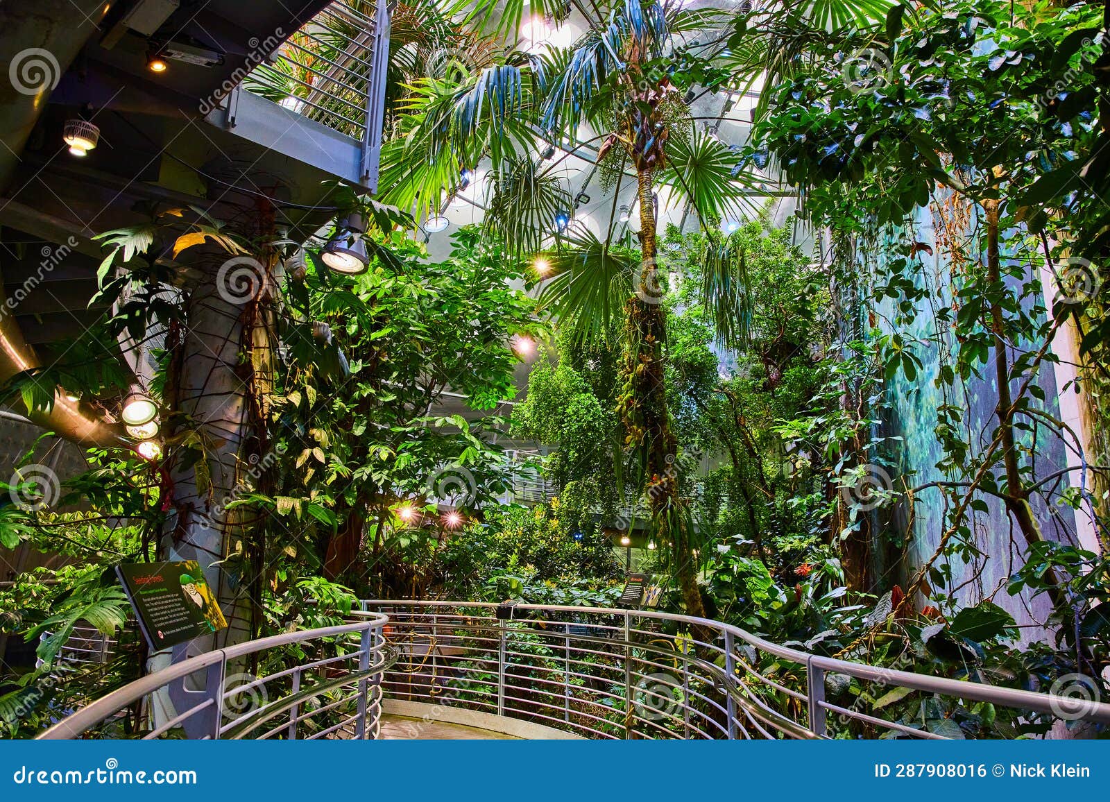 The Waterfall In The Rainforest Atrium At Gardens By The Bay In ...