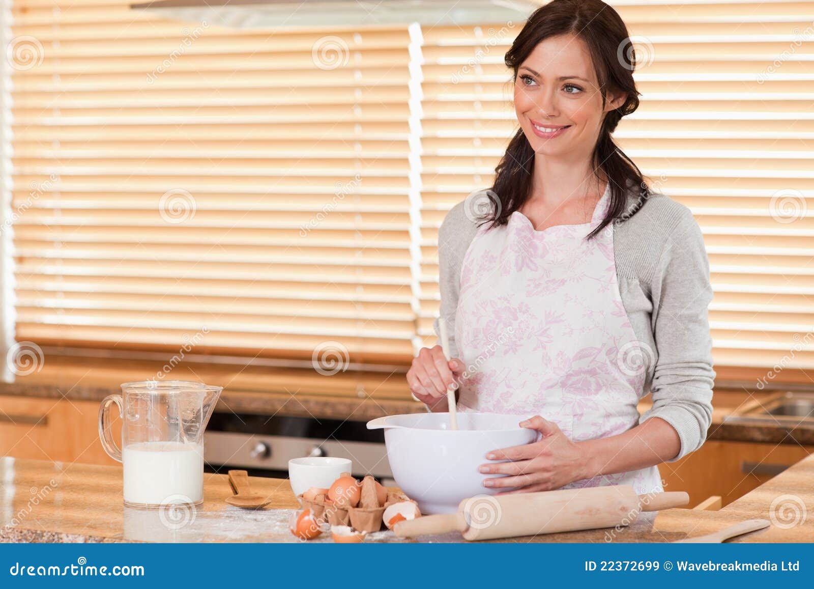 Gorgeous woman baking stock image. Image of homemade - 22372699
