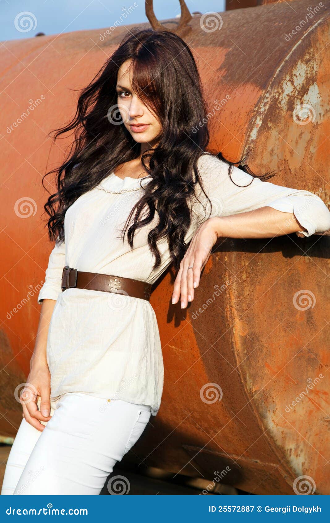 Gorgeous Woman in Countryside Stock Image - Image of beautiful, female ...