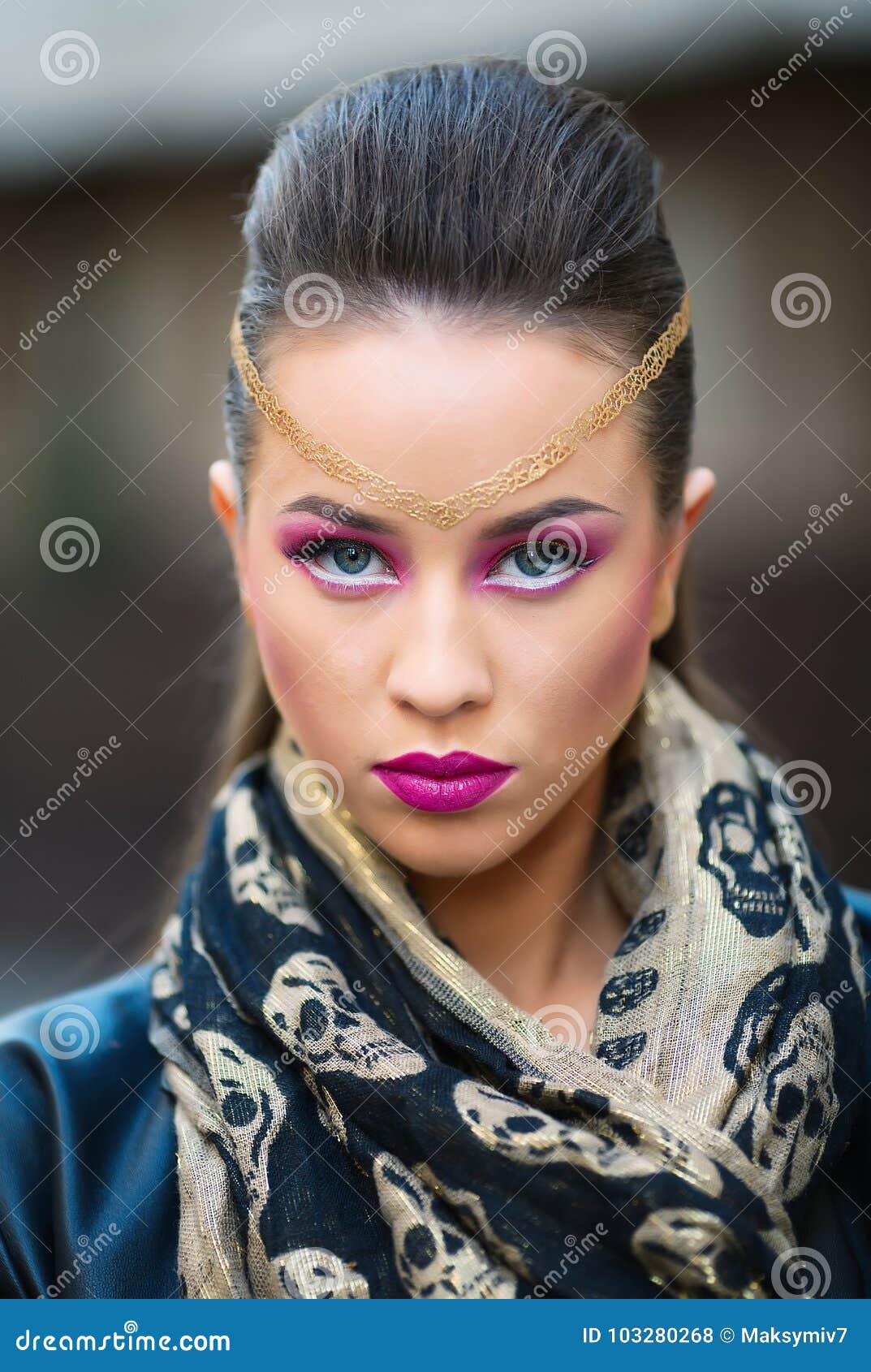 Gorgeous Woman Face . Outside Shot Stock Photo - Image of beauty ...