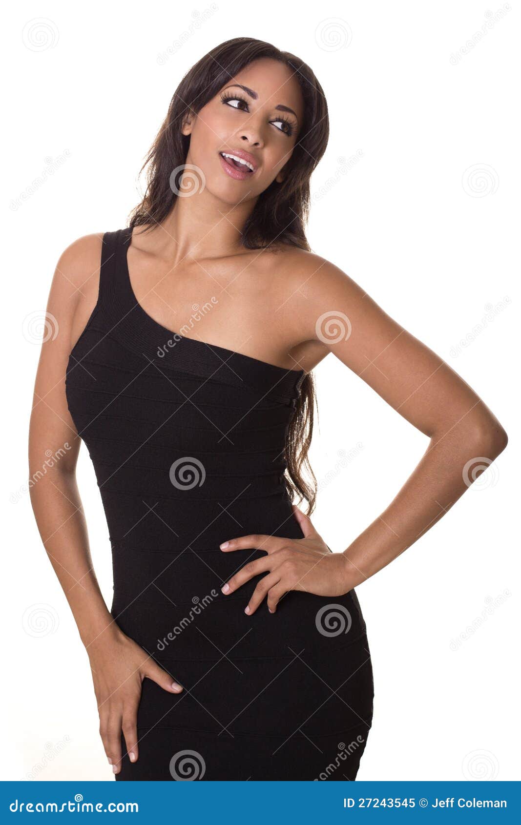 Gorgeous woman looks back. stock image. Image of female - 27243545