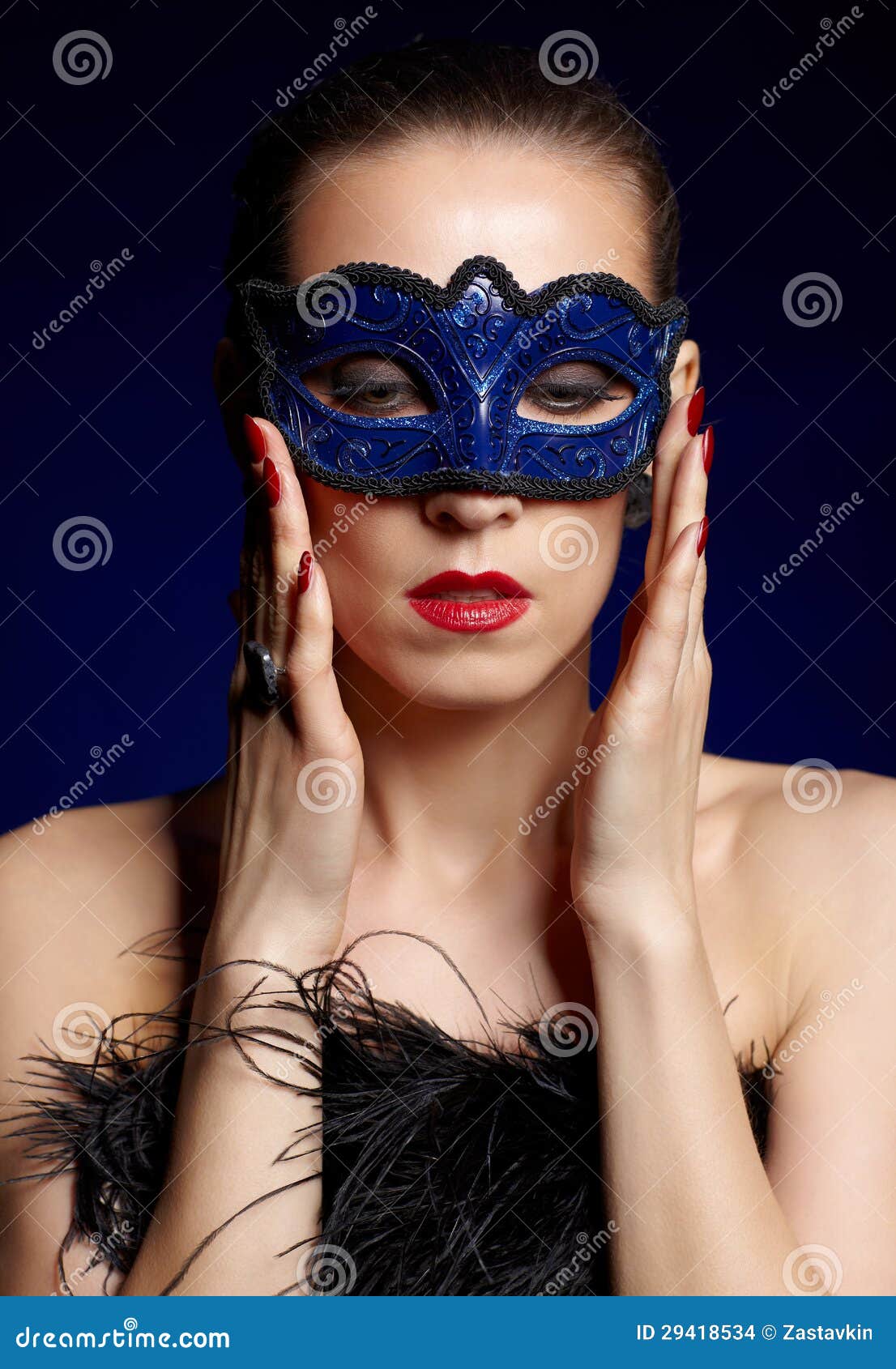 Gorgeous woman in mask stock photo. Image of elegant - 29418534