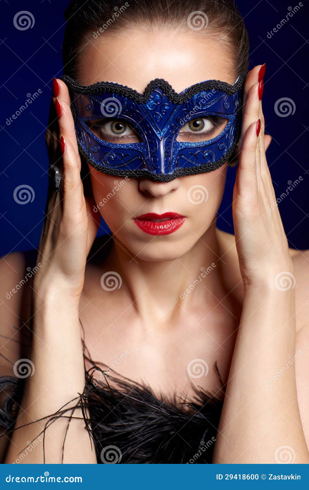 Gorgeous woman in mask stock photo. Image of mysterious - 29418600